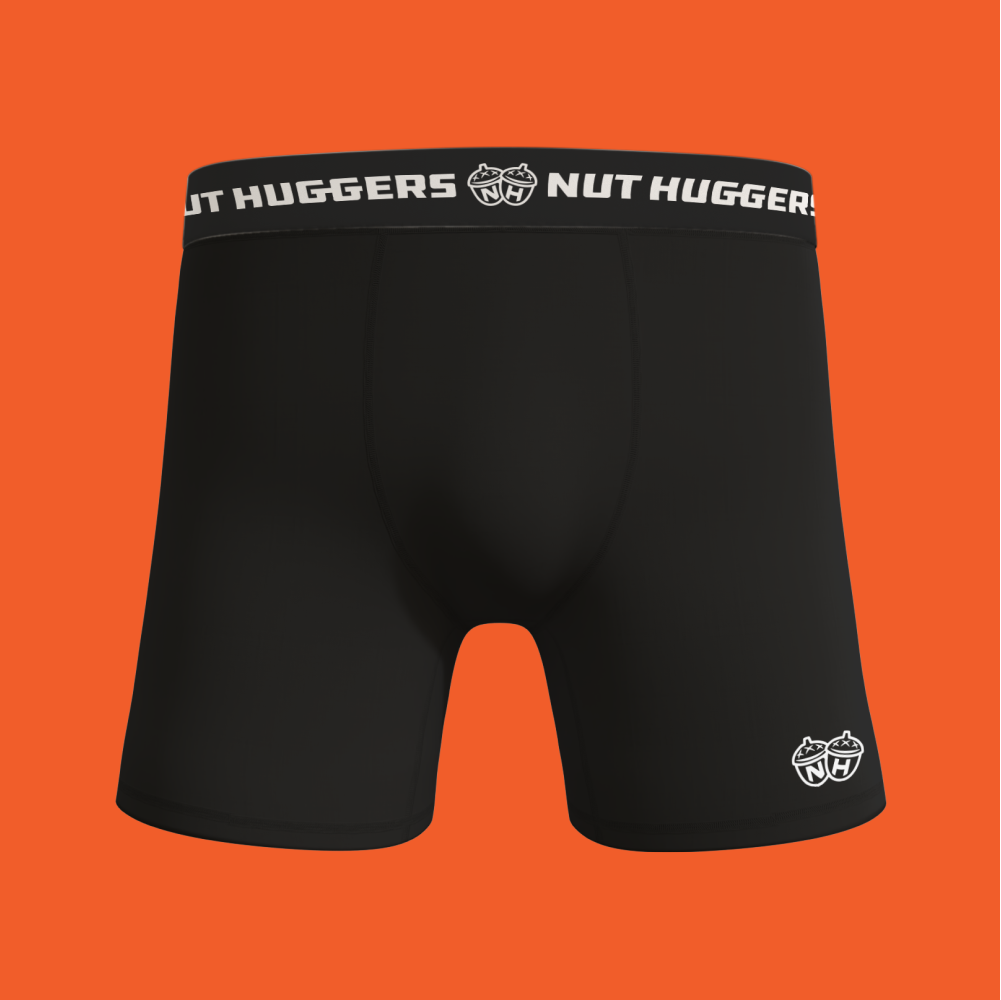 Men's Boxer Briefs | Dressy Nuts Black - Nut Huggers – Nut Huggers Apparel